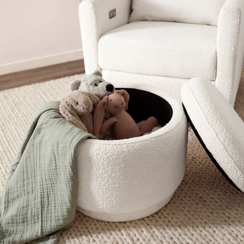 Enoki 21" Wide Round Storage Ottoman with Storage & Reviews | AllModern