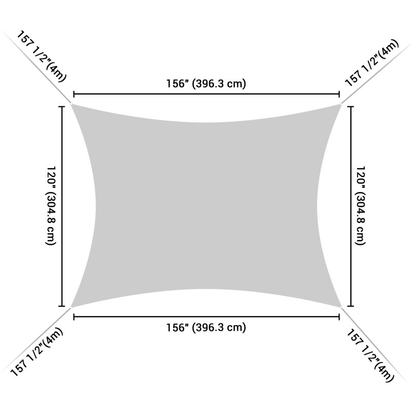 Yescom 13' x 10' Rectangle Shade Sail & Reviews | Wayfair