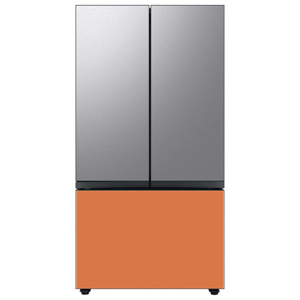 Samsung 24 cu. ft. Smart Bespoke 3-Door French-Door Refrigerator with ...