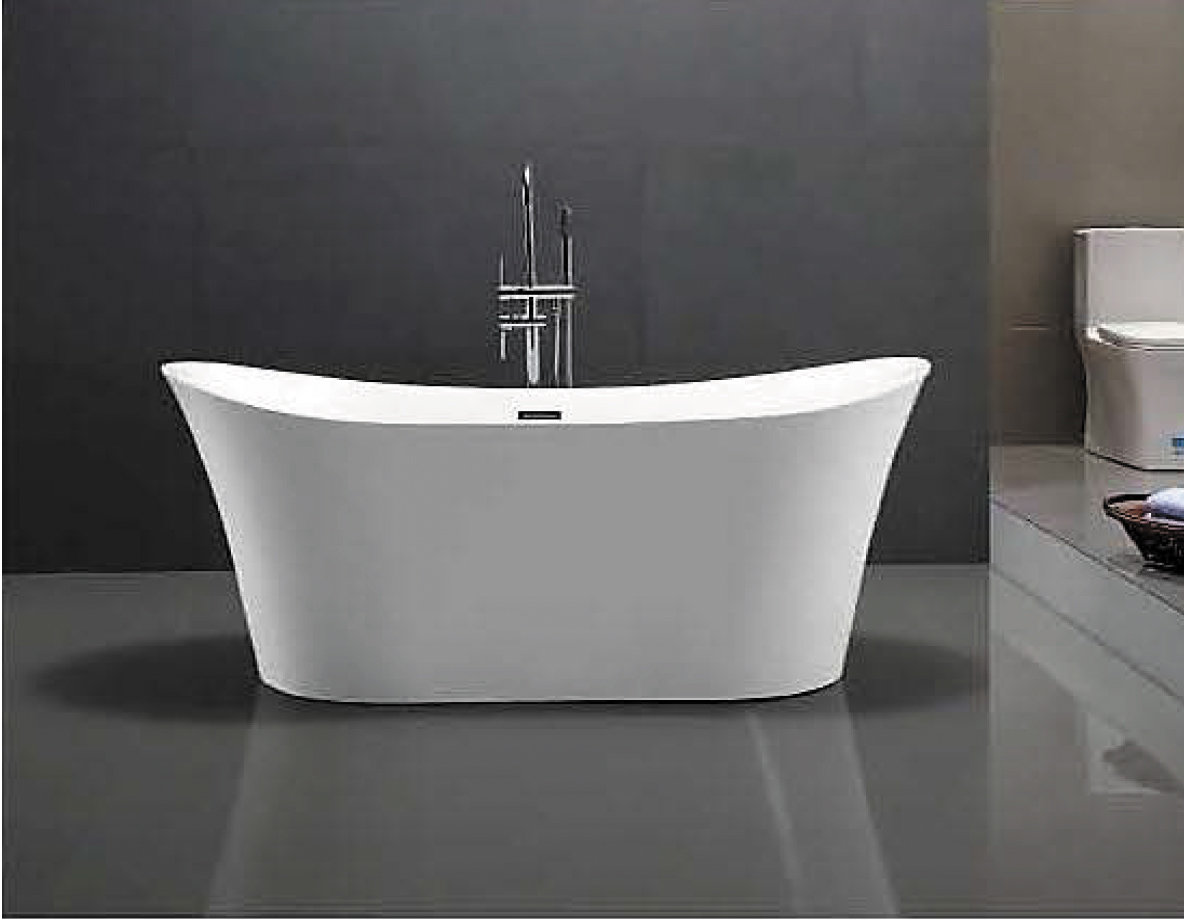 Hydro Massage Products Alexa 59.5'' x 33'' Freestanding Soaking Acrylic ...