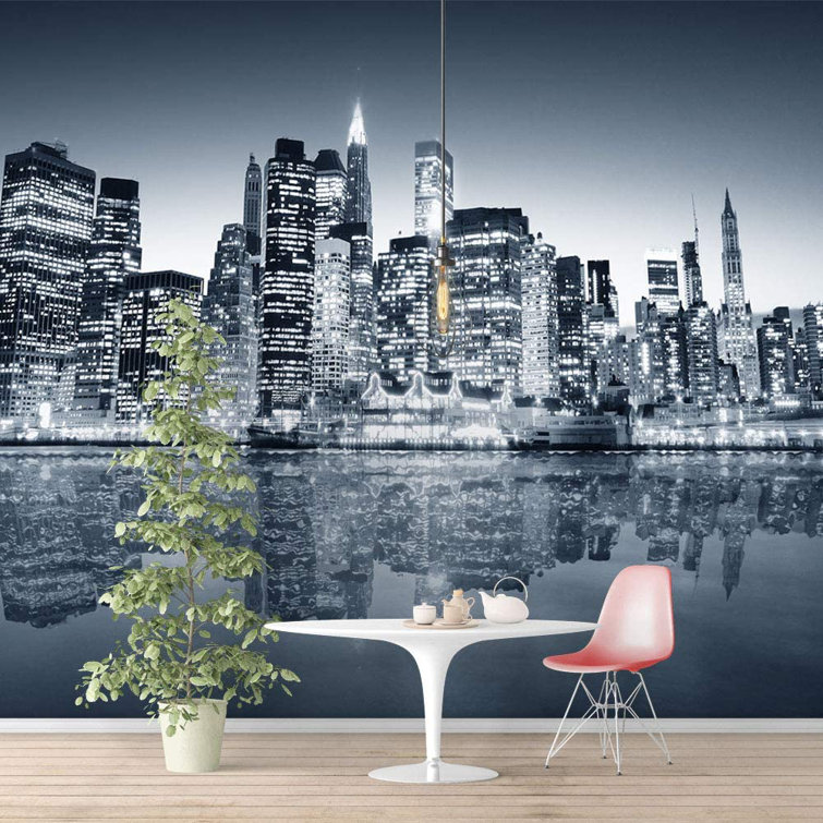 IDEA4WALL Cityscape Wall Mural | Wayfair
