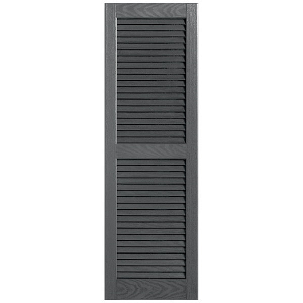 Alpha Shutters Straight Top Open Louver Shutters Pair & Reviews | Wayfair