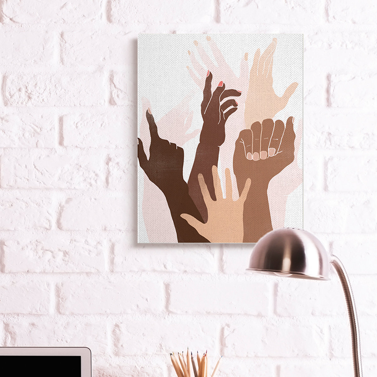 Red Barrel Studio® Arms Reaching And Rising Diverse Hand Gestures ...