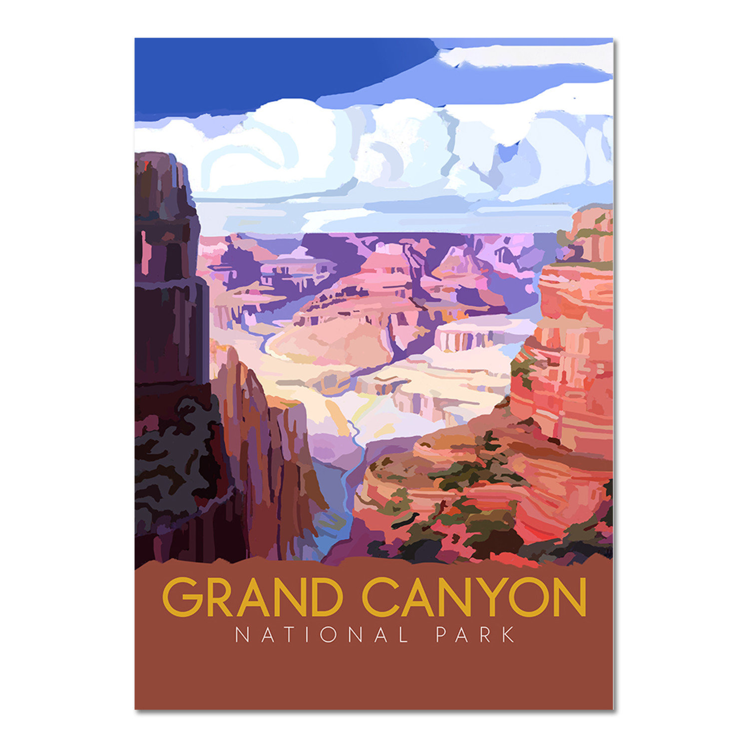 Maturi Happy Larry - Quadro - The Saturday Evening Post - Poster Grand Canyon - Vetro Acrilico ...