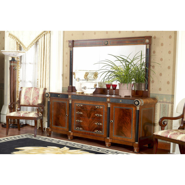 Rosdorf Park Edelman 78.7'' Wide 4 Drawer Beech Buffet Table | Wayfair