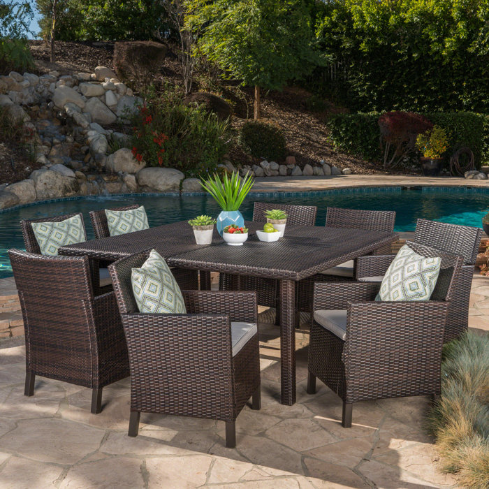 Brayden Studio® Waban Square 8 - Person Outdoor Dining Set | Wayfair