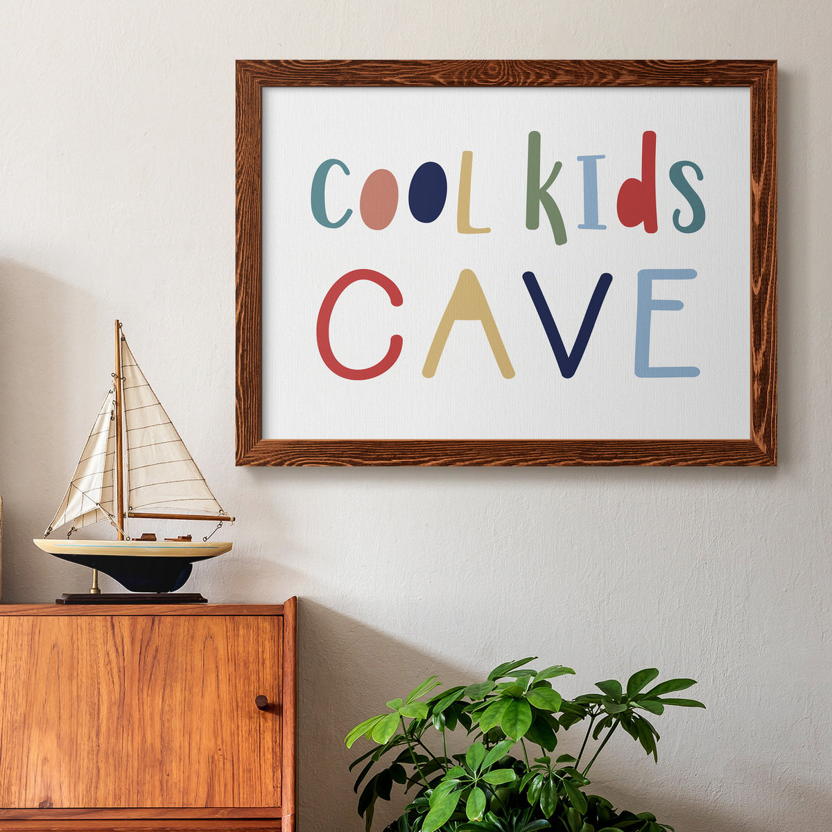 Zoomie Kids Cool Kids Cave - Picture Frame Print on Canvas | Wayfair