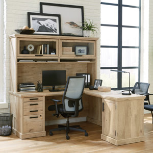 Foundry Select 2 Piece Rectangle Computer Desk Office Set with Hutch ...