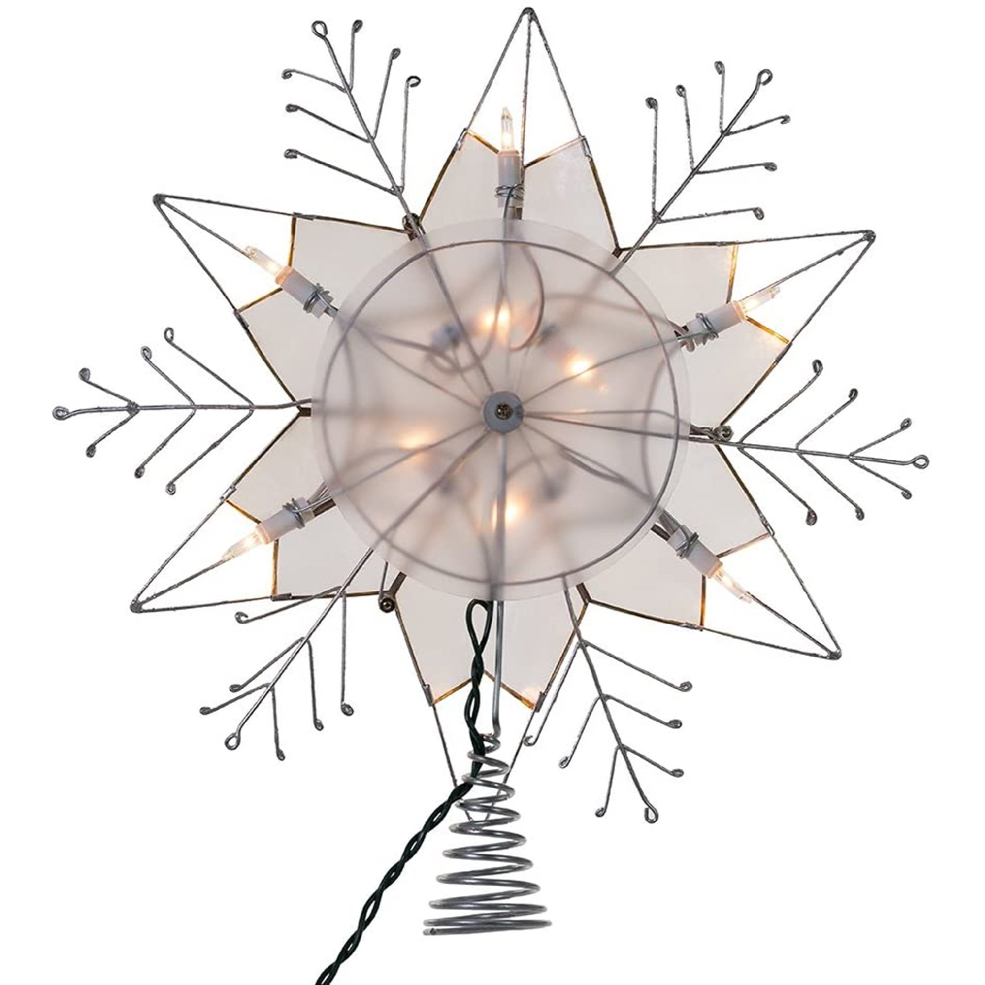 Kurt Adler Capiz Snowflake Star Lighted Tree Topper & Reviews | Wayfair