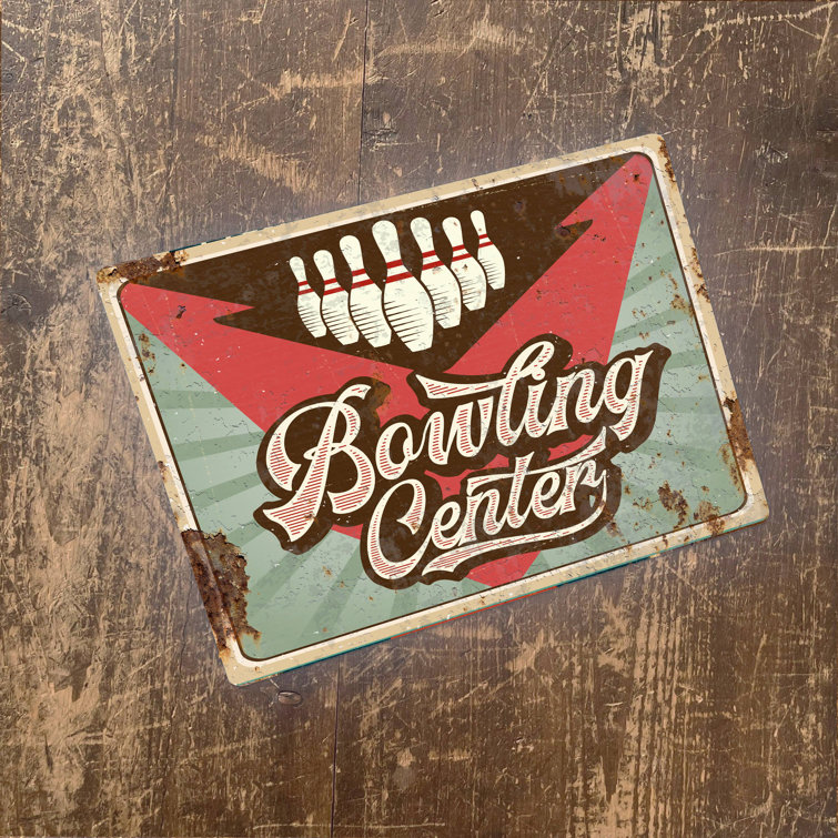 East Urban Home Bowling Center Retro - Metal Wall Sign Plaque | Wayfair ...