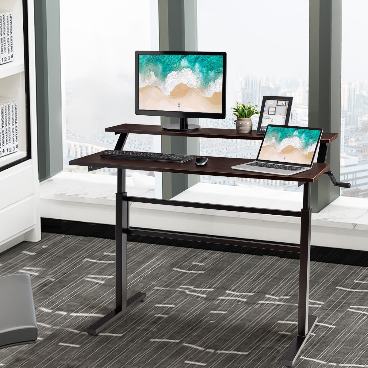 Wade Logan Mirari Adjustable Height Standing Desk | Wayfair.co.uk