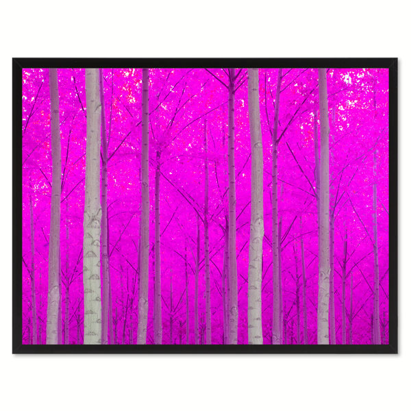 Millwood Pines Autumn Tree Pink Landscape - Picture Frame Graphic Art ...