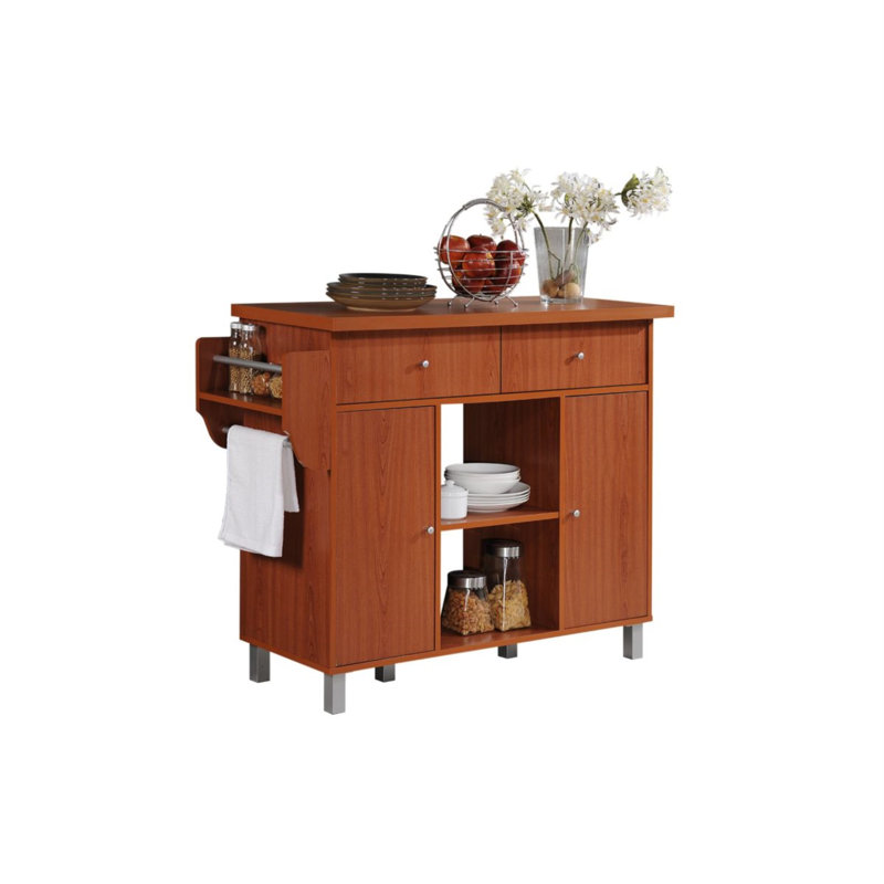 Latitude Run® Wood Kitchen Island | Wayfair