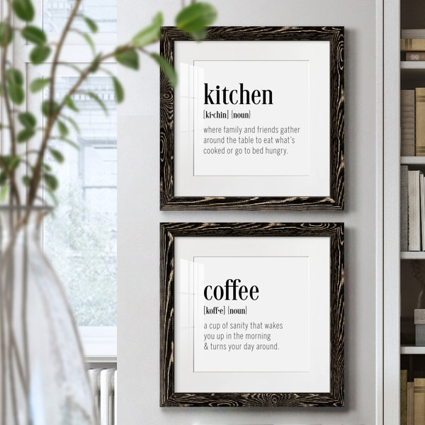 Trinx Kitchen Definition - 2 Piece Single Picture Frame Textual Art ...