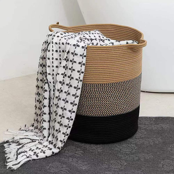 Breakwater Bay Hand-Woven Laundry Bucket | Wayfair