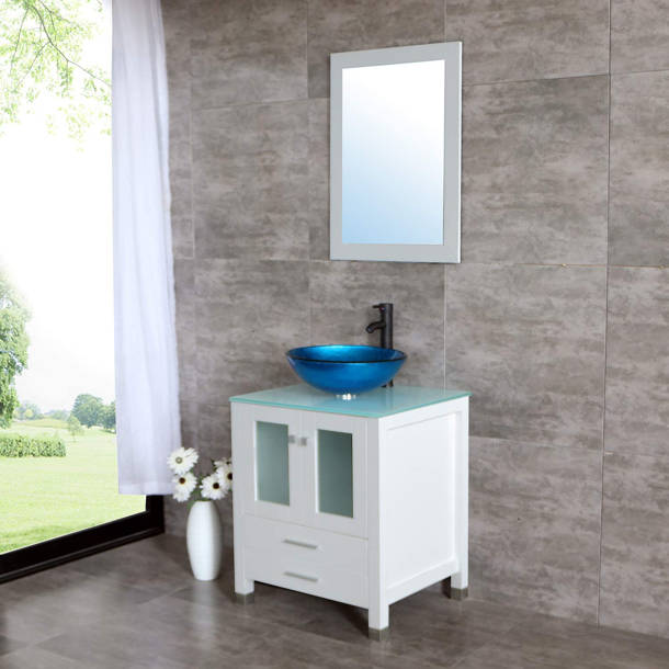 Ebern Designs Laquavis 24'' Free-standing Single Bathroom Vanity with ...