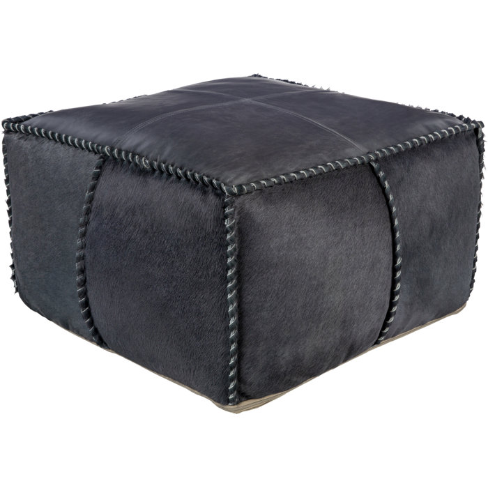 Viv + Rae Leather and Hair on Hide Pouf | Wayfair