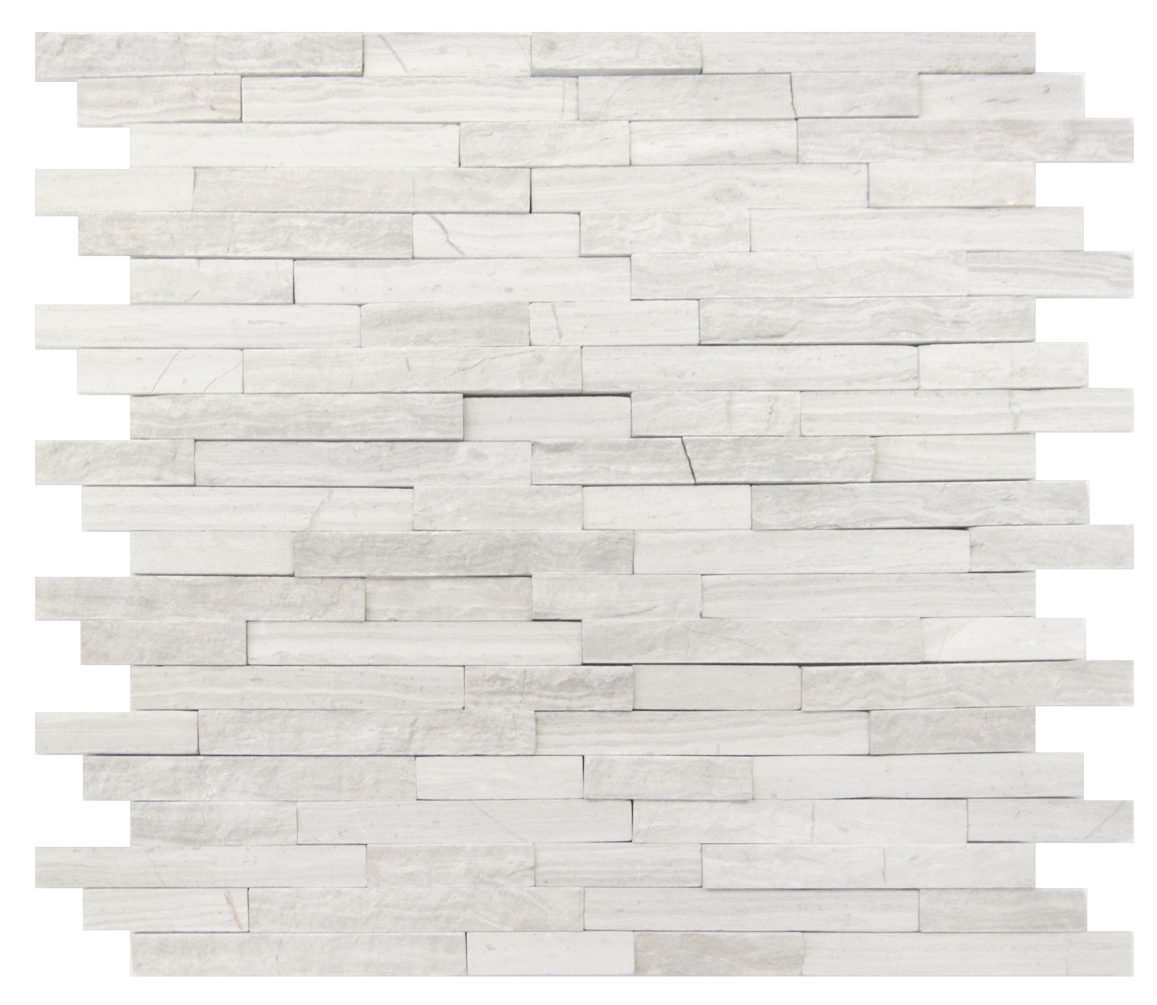 Bloom Stone 0.62" x 3" Marble Stacked Stone Mosaic Wall & Floor Tile ...