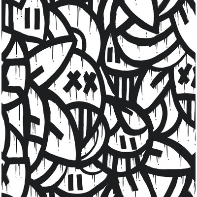 Arm of Casso Cream Bold Arrangements Peel & Stick Wallpaper | Wayfair