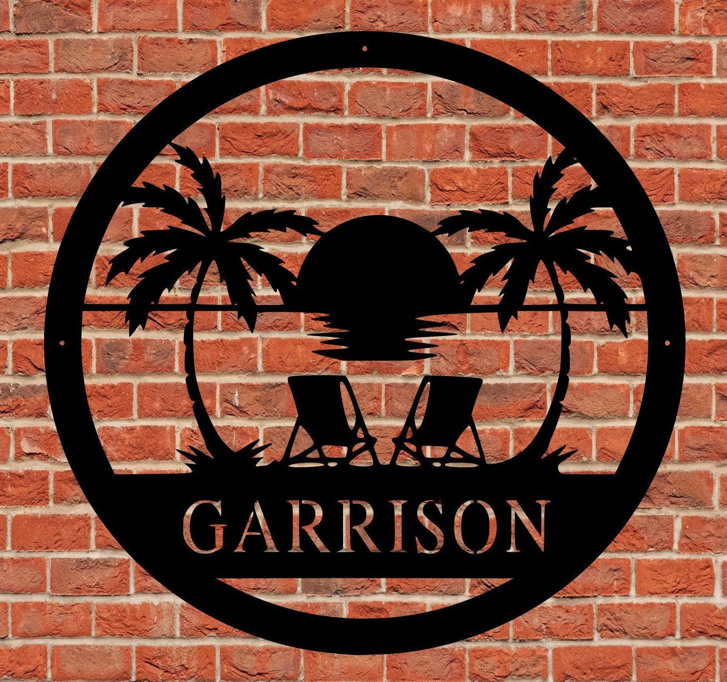 Bay Isle Home Beach Sunset Monogram Wall Décor | Wayfair