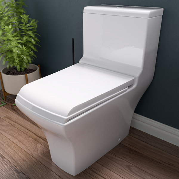 EAGO GPF Square/Rectangular Floor Mounted One-Piece Toilet (Seat ...