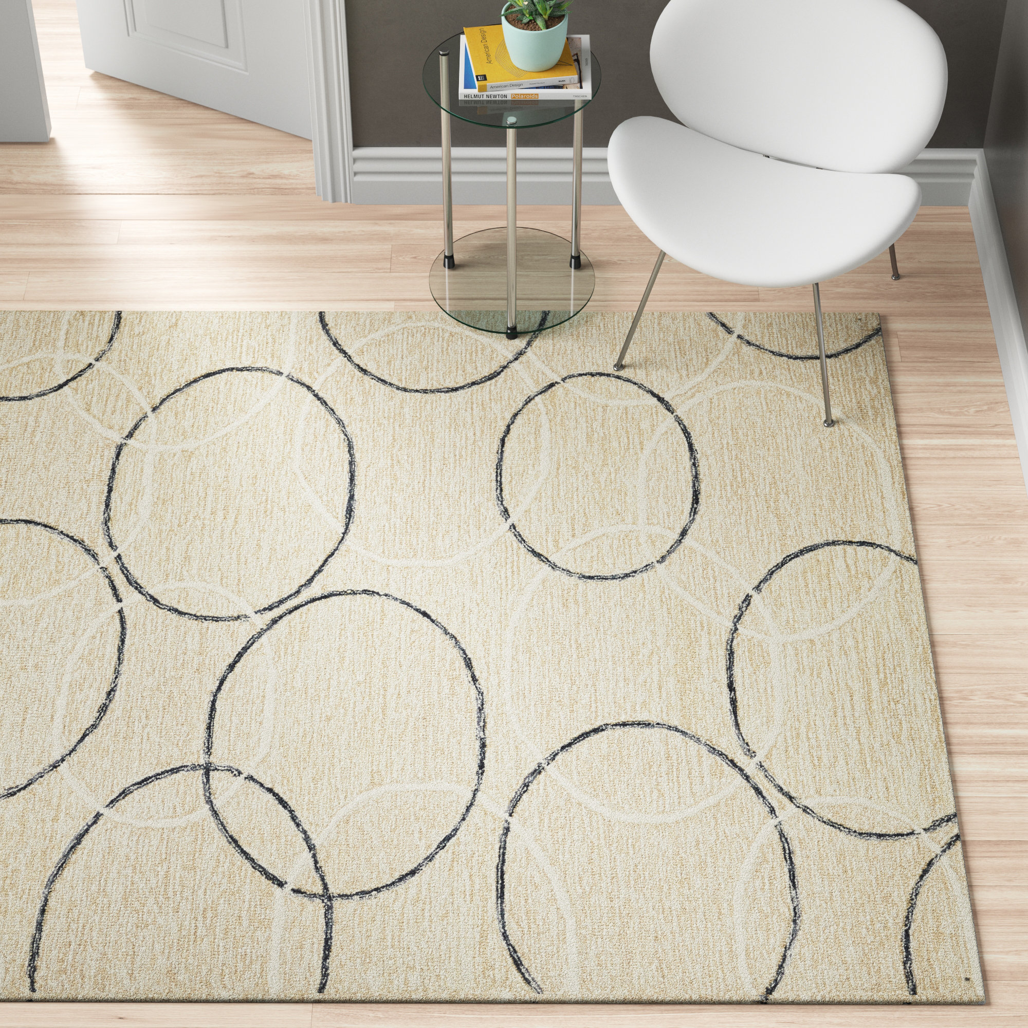 Zipcode Design™ Gael Handmade Looped/Hooked Wool Gray Rug | Wayfair