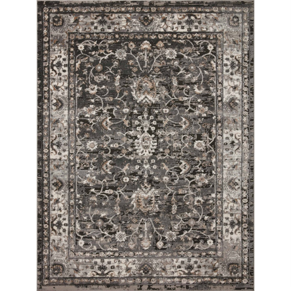Charcoal-grey-area-rug | Wayfair