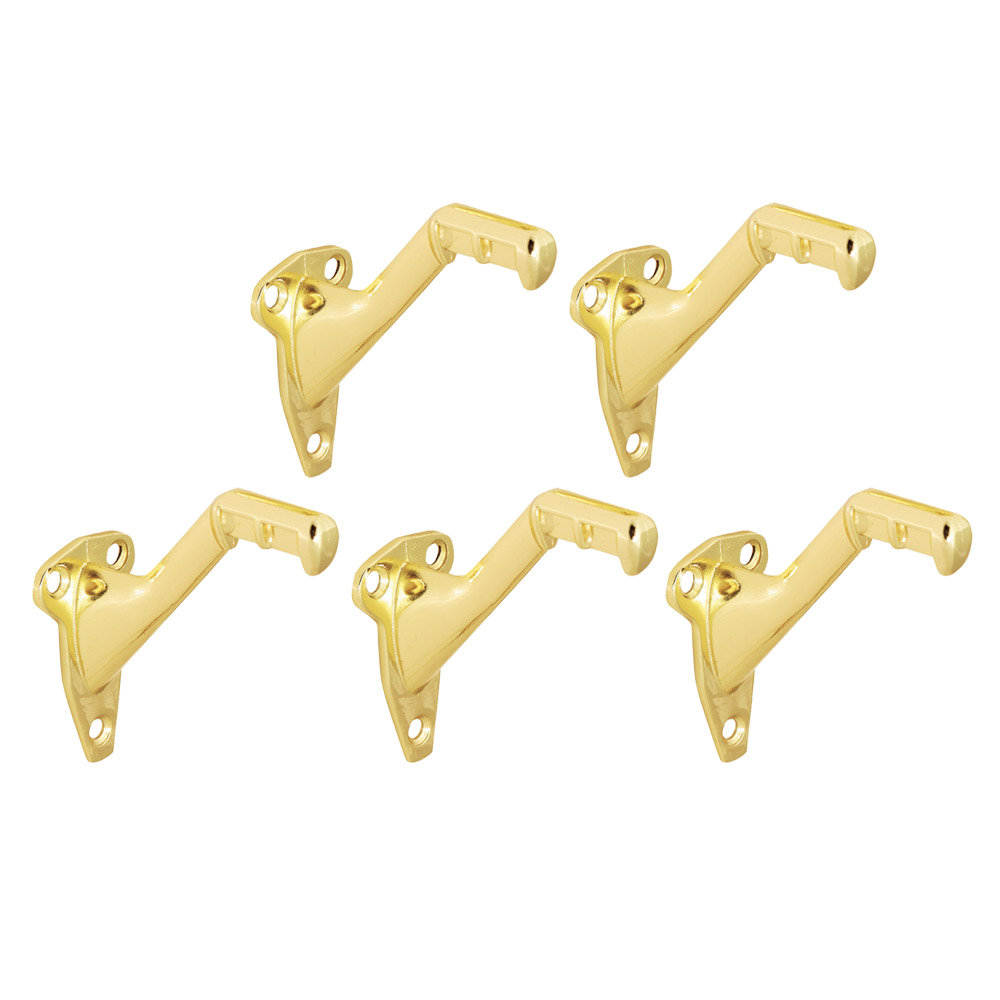 Design House Standard Zinc Handrail Bracket in Polished Brass (5 per ...