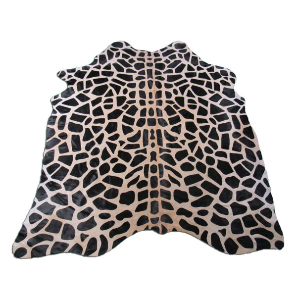 Dakota Fields Handmade Giraffe Print Cowhide Rug | Wayfair