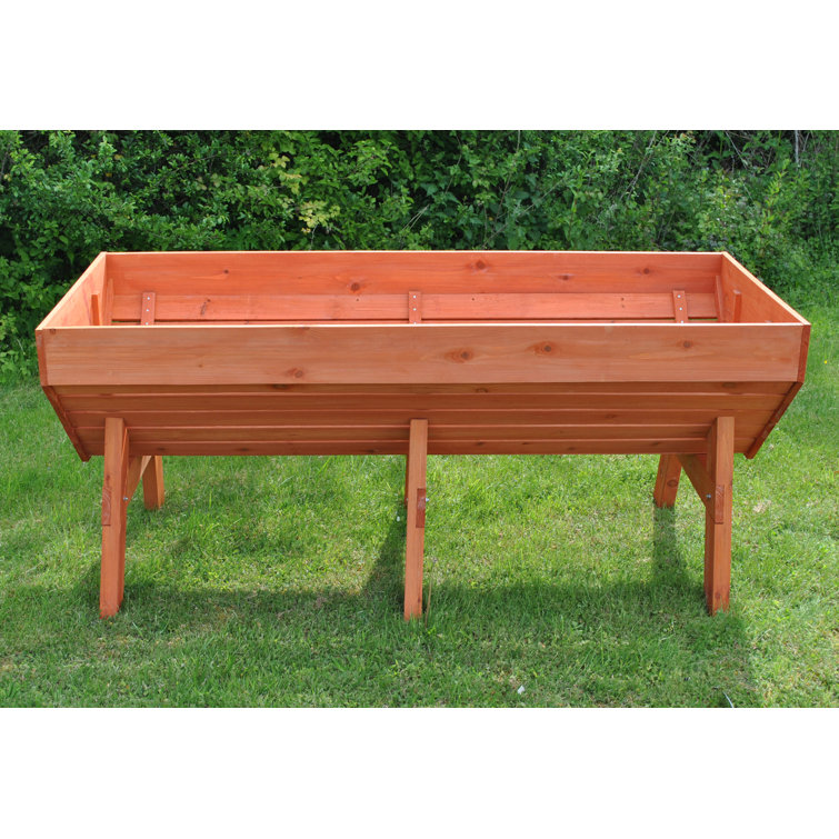 Dakota Fields Veg-Trough Large Wooden Raised Vegetable Bed Planter ...