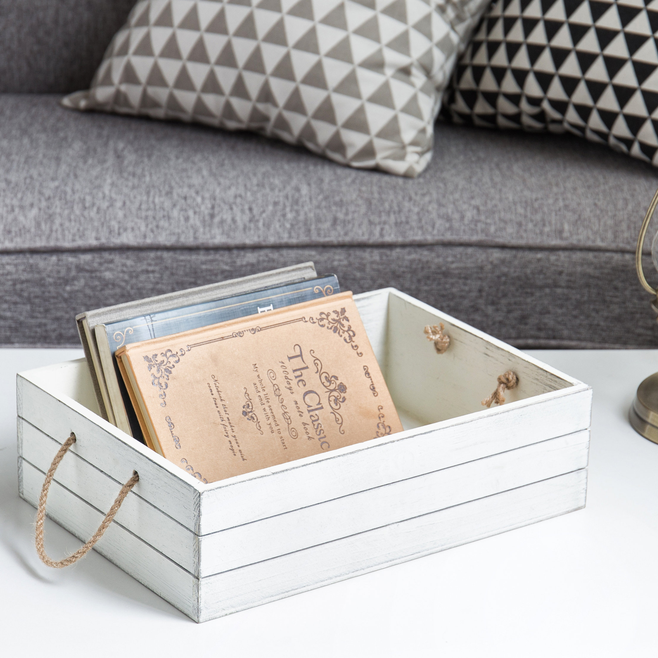 Breakwater Bay Open Top Organizer Solid Wood Crate | Wayfair