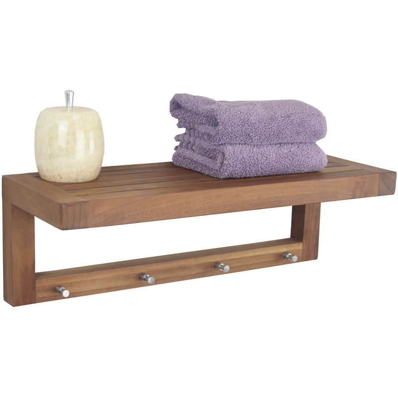 Aqua Teak Spa Teak 24" W Wall Shelf & Reviews | Wayfair