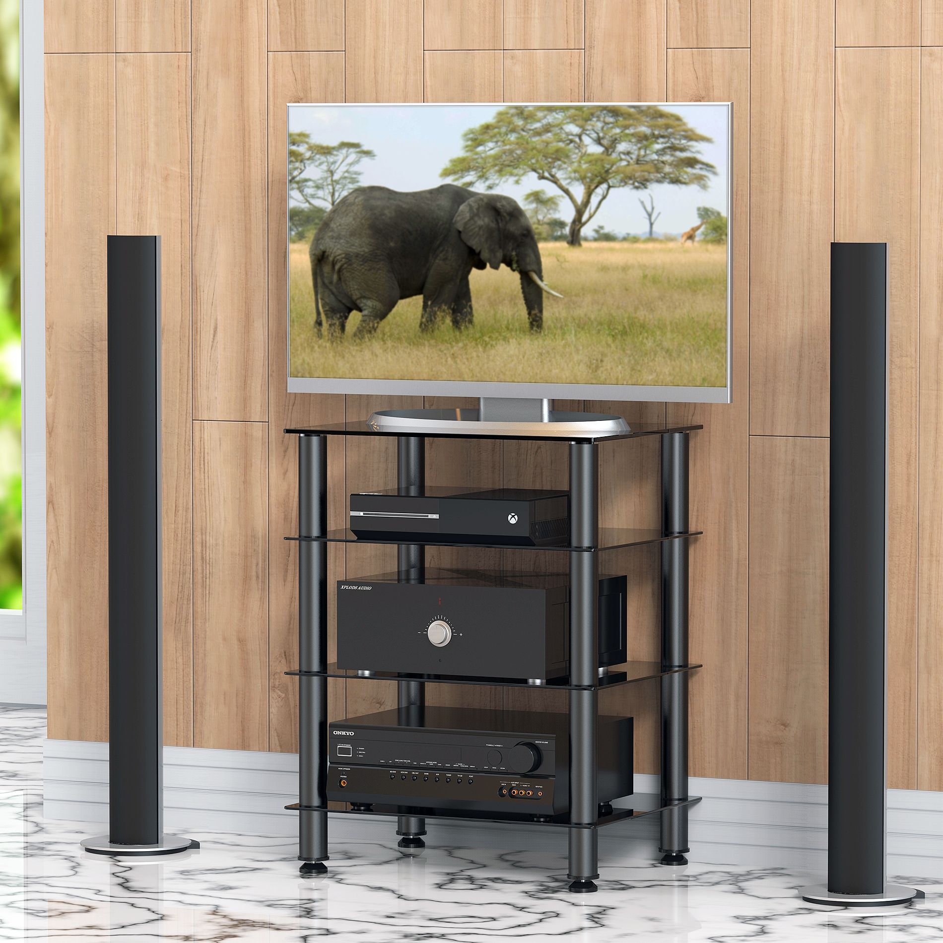 Ebern Designs Audio Rack & Reviews | Wayfair