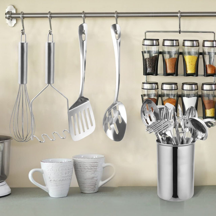 Belfry Kitchen Set Of 10 Stainless-Steel Kitchen Utensil Piece High ...