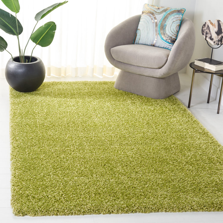 Wrought Studio Vandoren Green Shag Rug & Reviews | Wayfair