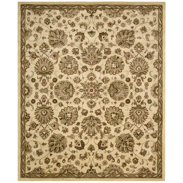 Darby Home Co Delaware Handmade Wool Ivory/Brown Rug | Wayfair