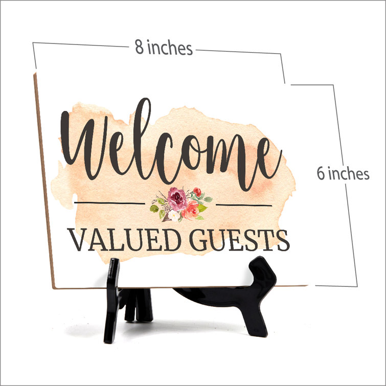 Signs ByLITA Welcome Valued Guests Table Sign | Wayfair