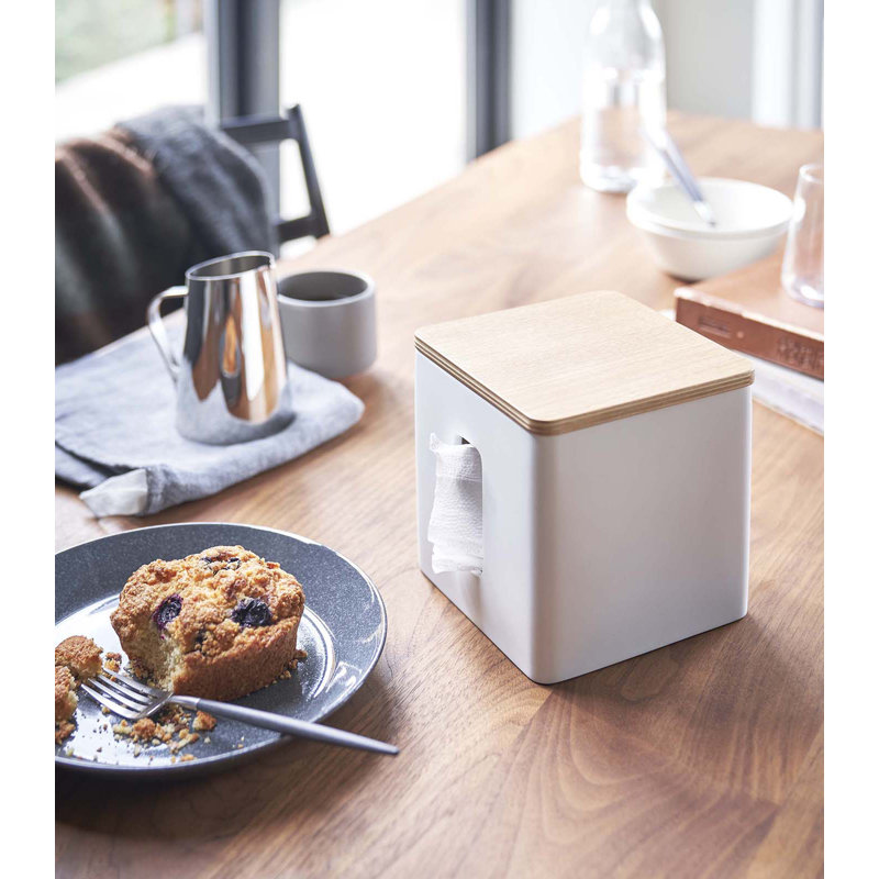 Yamazaki USA Rin Yamazaki Home Tissue Paper Case With Removable Wooden ...