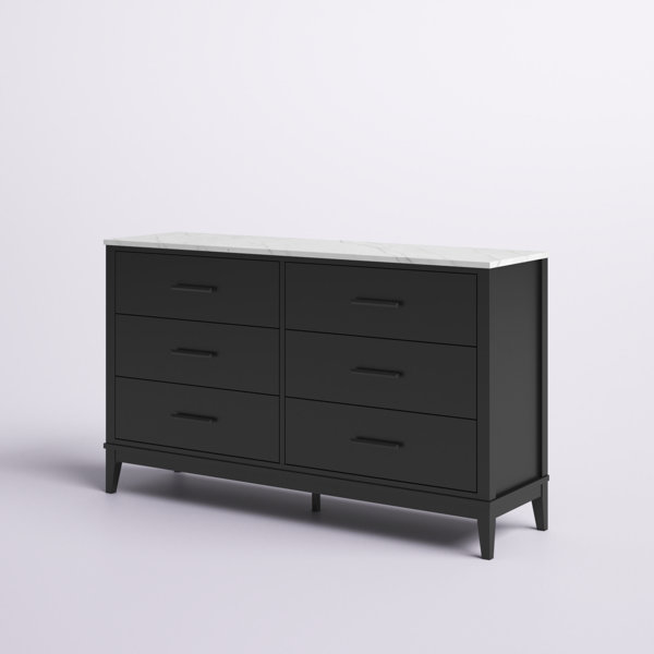 Lark Manor Alatea 6 Drawer 56.8'' W Double Dresser | Wayfair