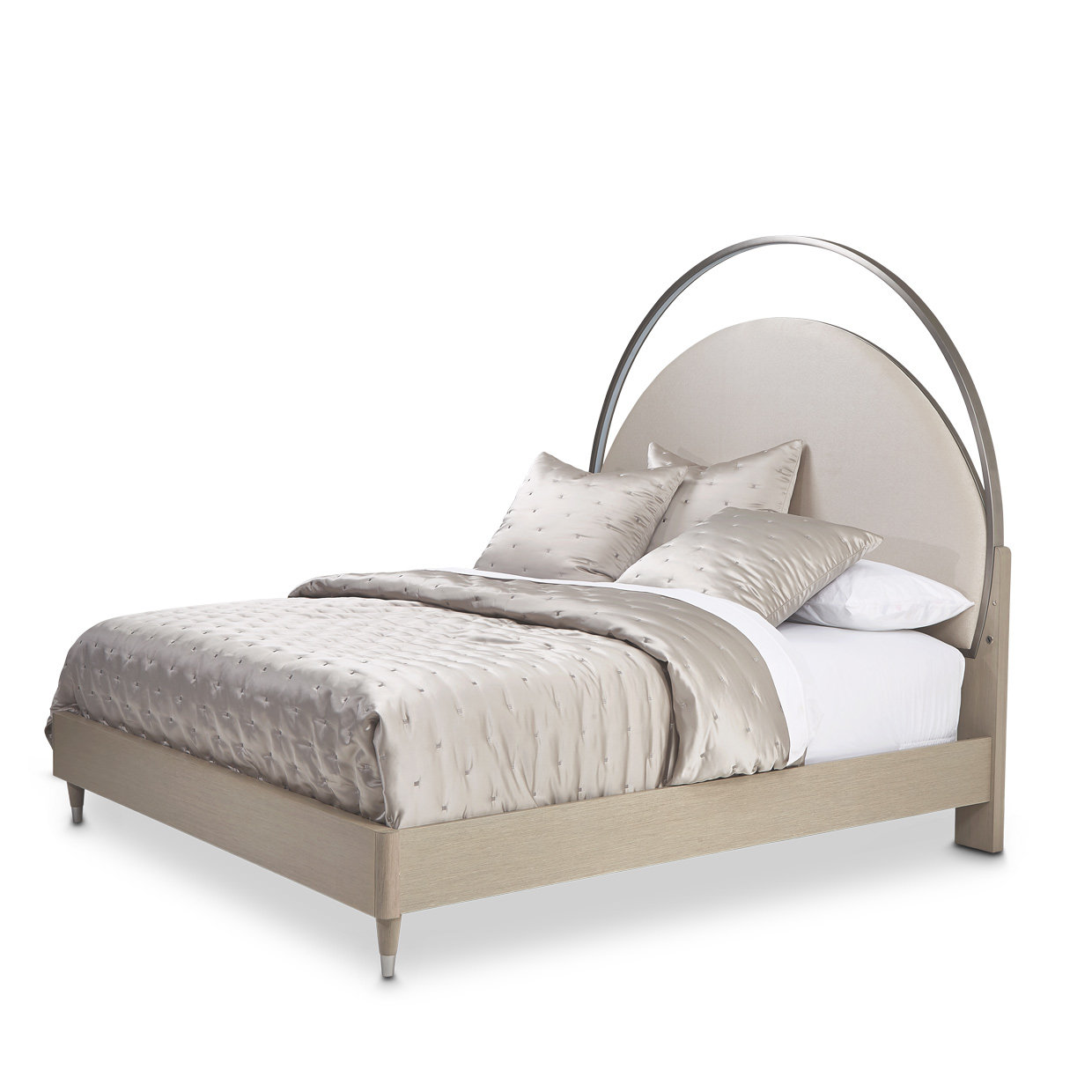 Michael Amini Eclipse Eastern King Upholstered Bed with LED Lights ...