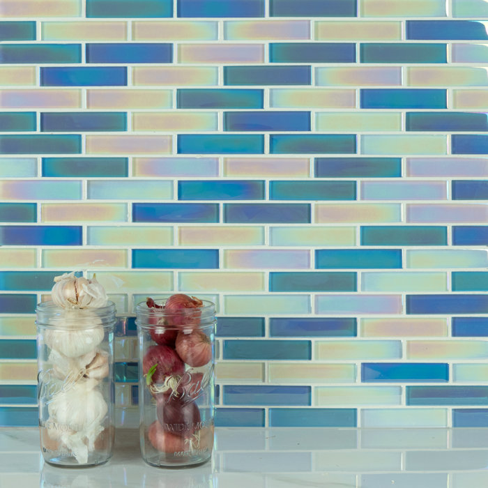 WS Tiles Reflections 1" x 4" Glass Linear Mosaic Tile | Wayfair