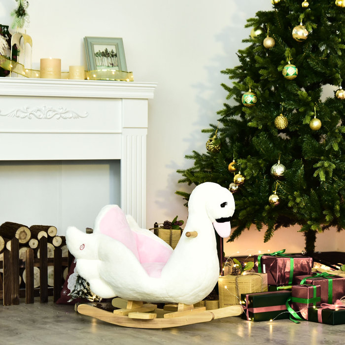 Qaba Kids Plush Toy Swan Style Rocker & Reviews | Wayfair