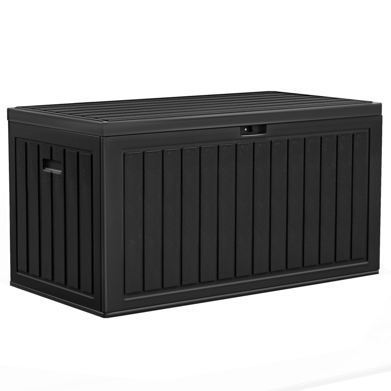 YITAHOME YITA 80 Gallons Gallon Water Resistant Resin Lockable Deck Box ...