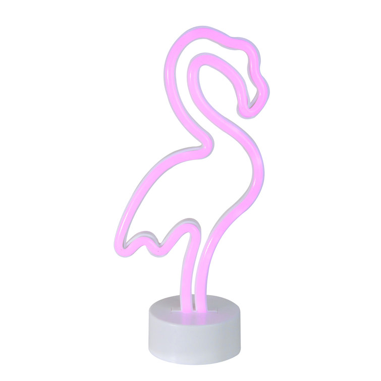 Northlight 11.5" Pink Flamingo LED Neon Style Table Sign & Reviews ...