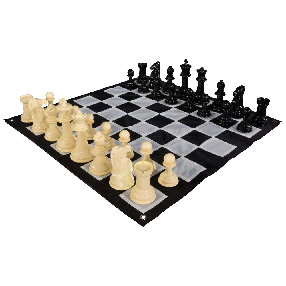 MegaChess 8" Tall Oversized Chess Set with Stay-flat Nylon Board ...