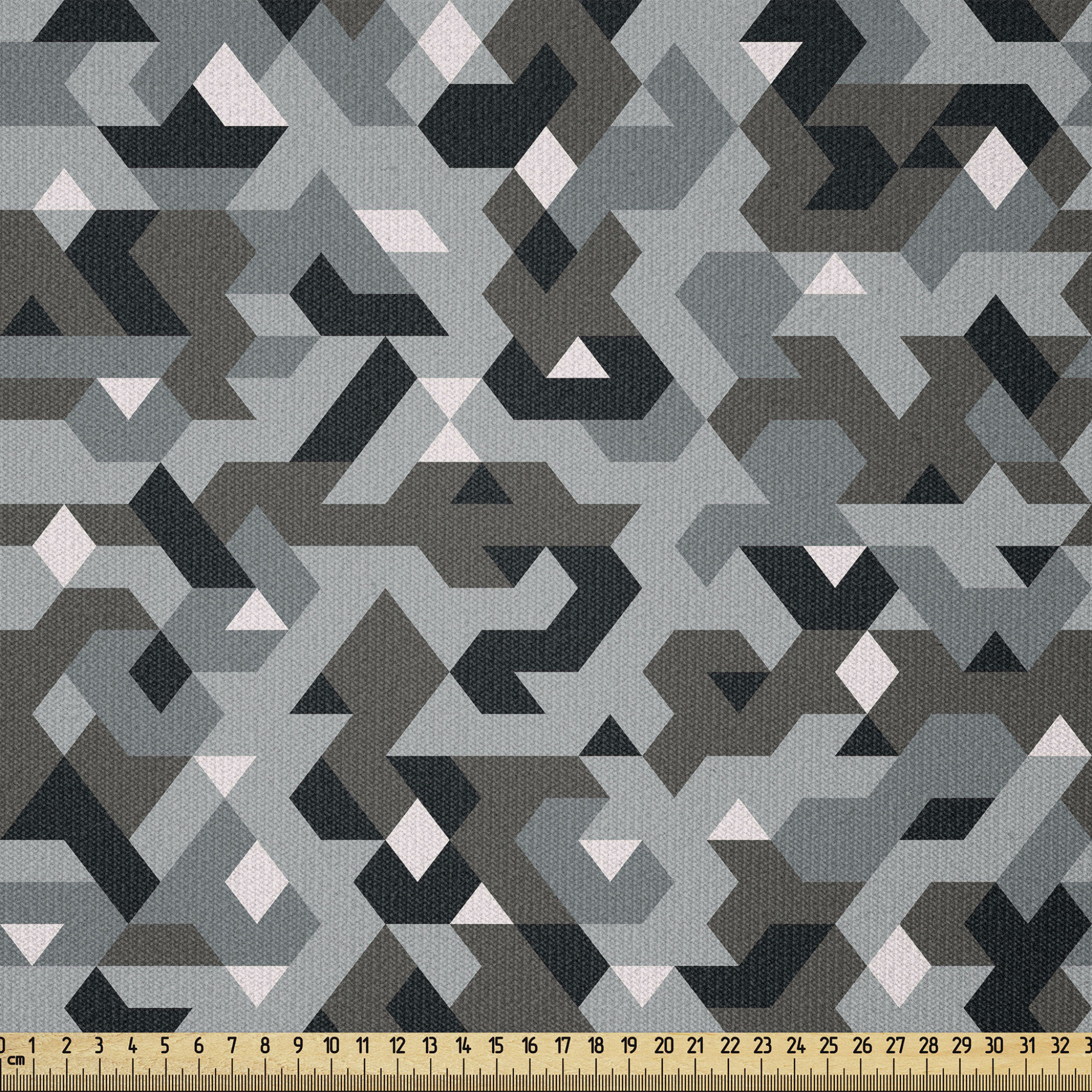 East Urban Home Abstract Fabric By The Yard, Angled Geometric Shapes ...