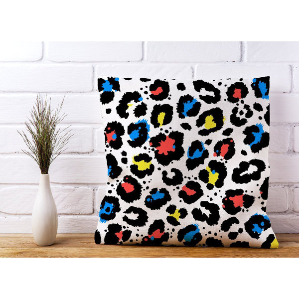 Bloomsbury Market Debarros COLOURED LEOPARD PRINT Animal Print Square ...