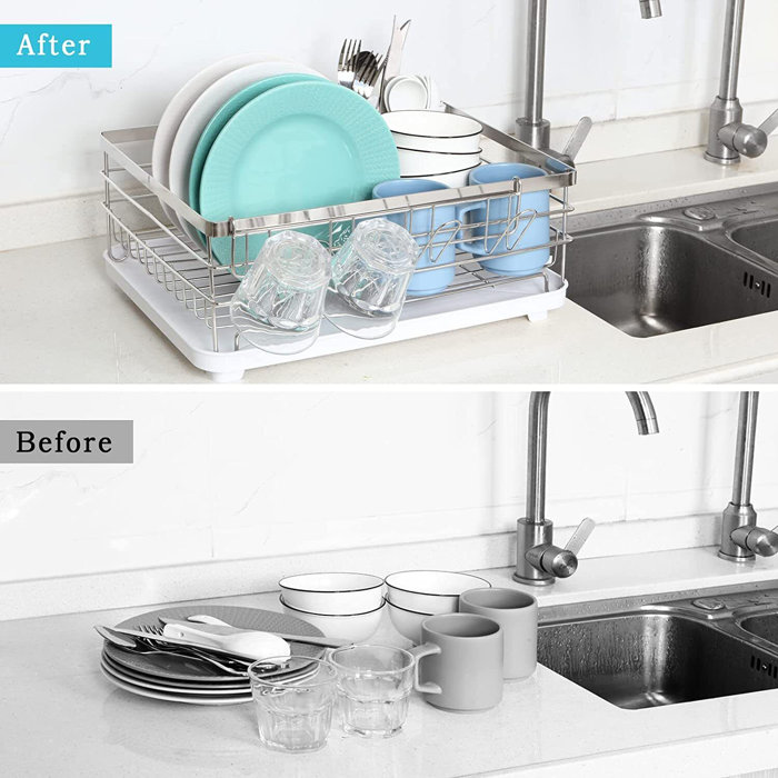 BTY One Layer Removable Stainless Steel Utensil Rack Drainage Rack ...