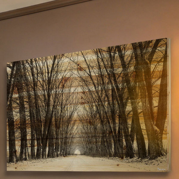Wrought Studio Tree Path by Parvez Taj - Print on Wood & Reviews | Wayfair