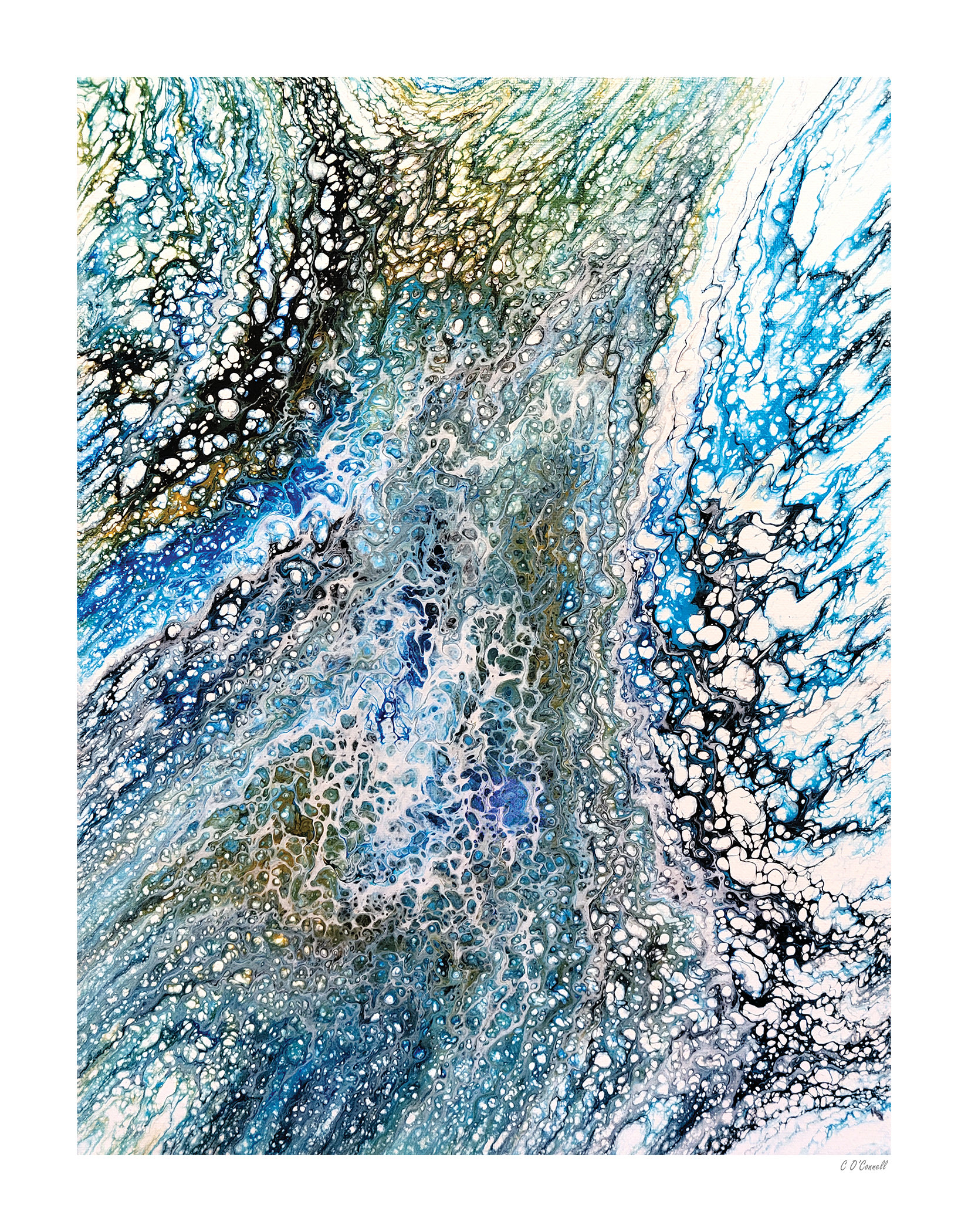 Wrought Studio Blue Marble - Picture Frame Graphic Art | Wayfair